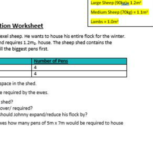 Sheep Production ID Grid – Mr. Ag