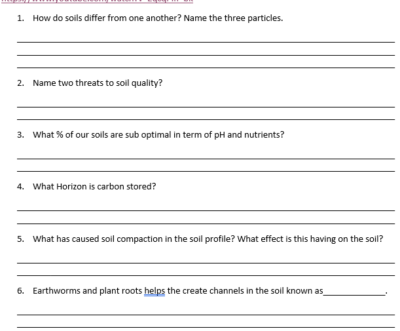 Soil Classification Worksheet – Mr. Ag