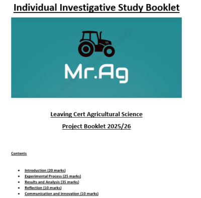 Ag Science Project Booklet + Feedback – Mr. Ag